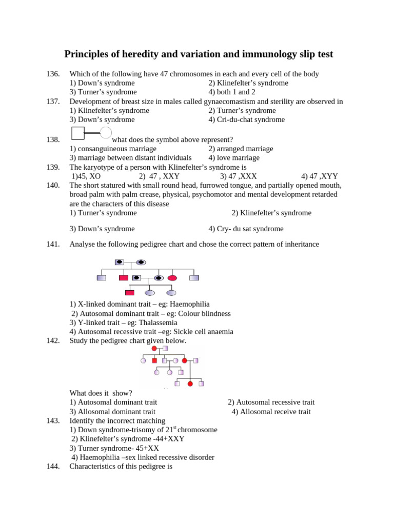 Heredity & Immunology Quiz | PDF | Lymphatic System | Immune System