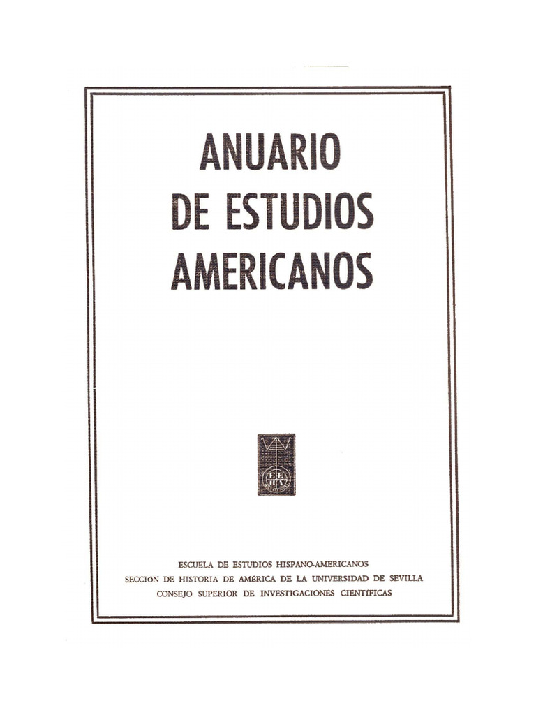 Anuario de Estudios Americanos | PDF