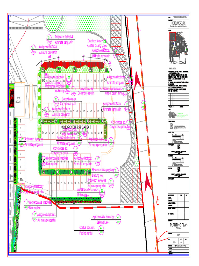 DRAWING Softscape Parkir Motor r1 | PDF
