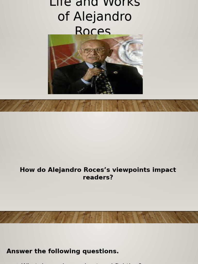 Alejandro-Roces | PDF