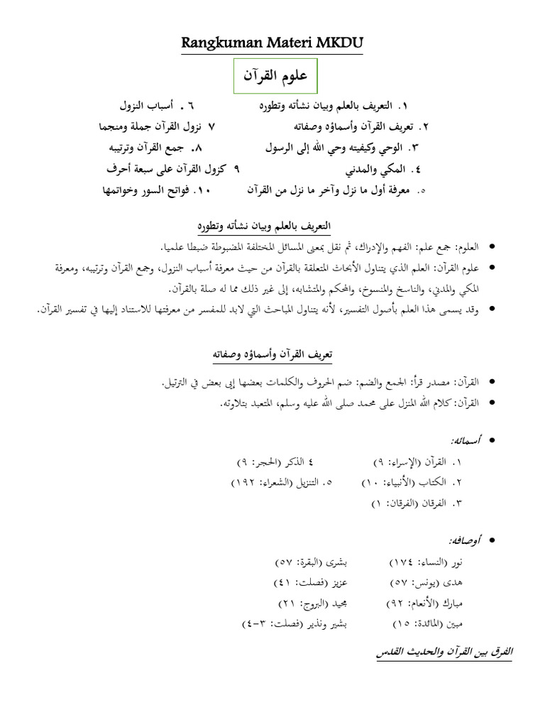Rangkuman Materi MKDU | PDF