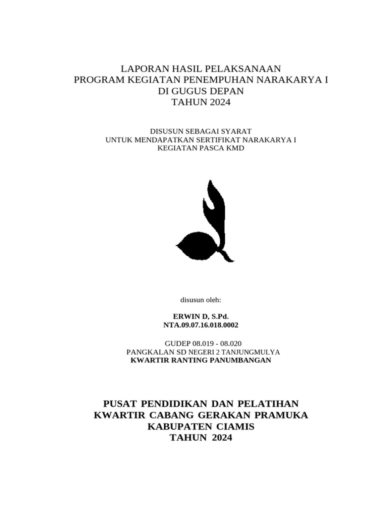 Contoh Laporan Narakarya 1 | PDF