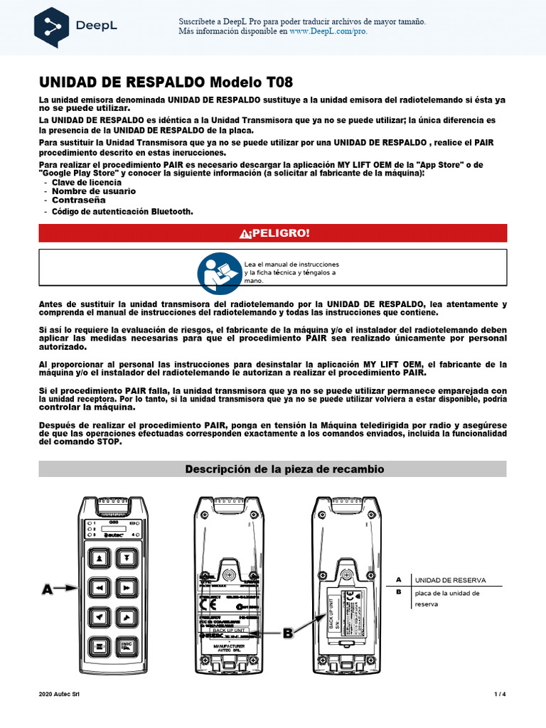 BACK-UP AUTEC MY LIFT es | PDF | Informática
