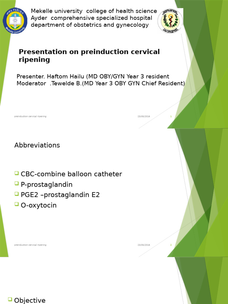 Preinduction Cervical Ripening Revised | PDF | Childbirth | Health Sciences