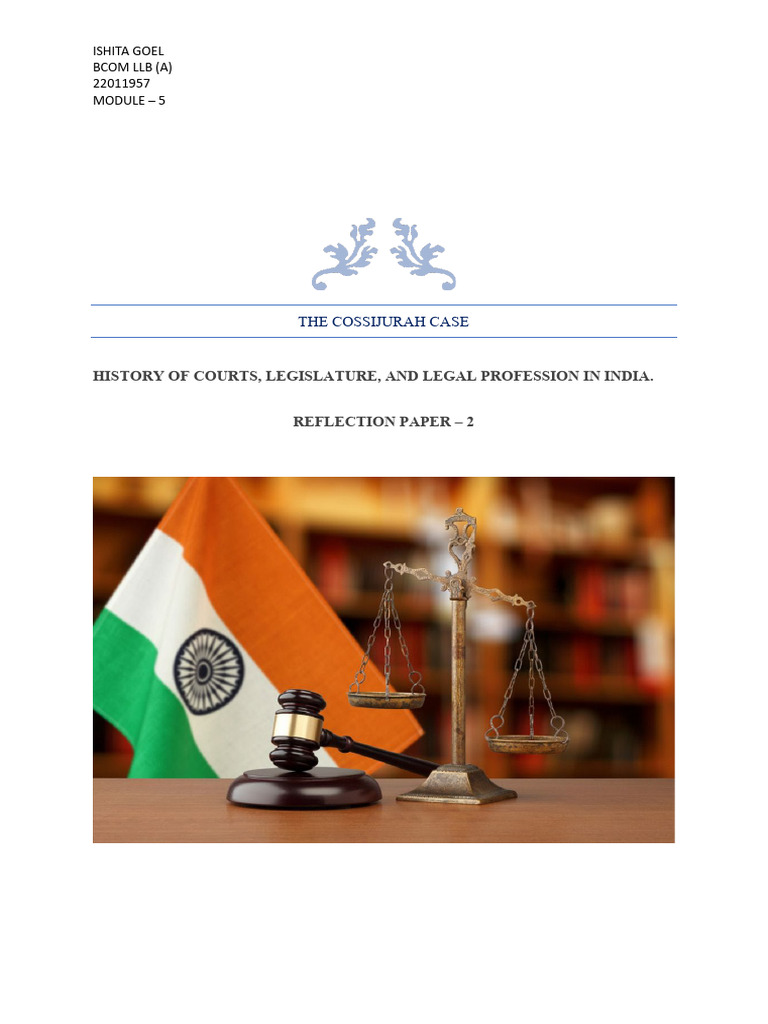 The Cossijurah Case History of Courts Le | PDF | Judiciaries | Supreme ...