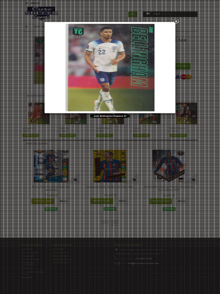 Buy Cards Jude Bellingham England Panini Top Class 2023 | PDF
