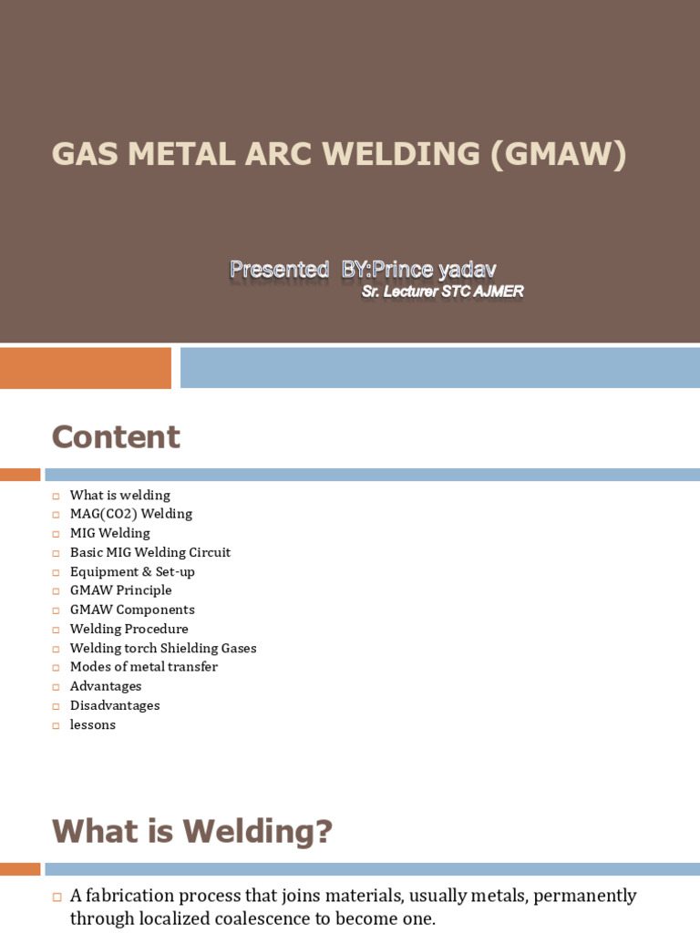 Gas Metal Arc Welding Guide | PDF | Construction | Welding