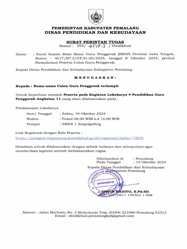 SPT - CGP LOKA 4 PGP A11 SMKN 1 Amga | PDF