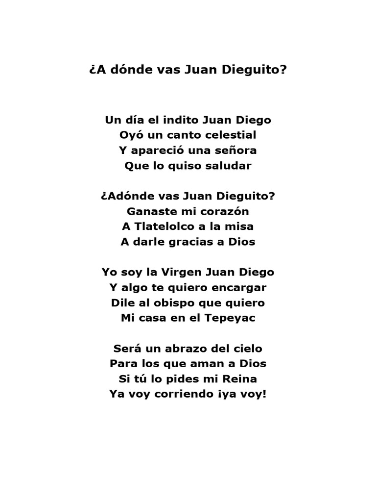 A dónde vas, Juan Dieguito? | PDF | María, madre de Jesús