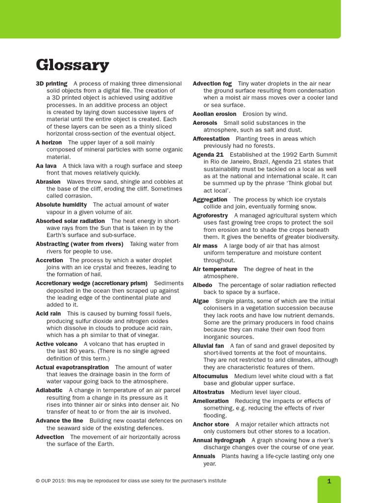 830702_Glossary | PDF | Atmosphere Of Earth | Soil
