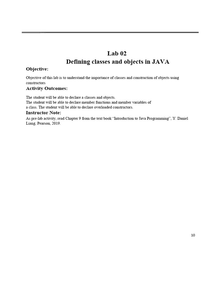 Lab 02 | PDF | Class (Computer Programming) | Method (Computer Programming) Lab 02 | PDF | Class (Computer Programming) | Method (Computer Programming)