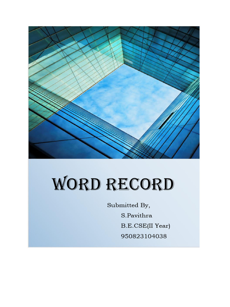 WORD RECORD | PDF | Climate Change | Paragraph
