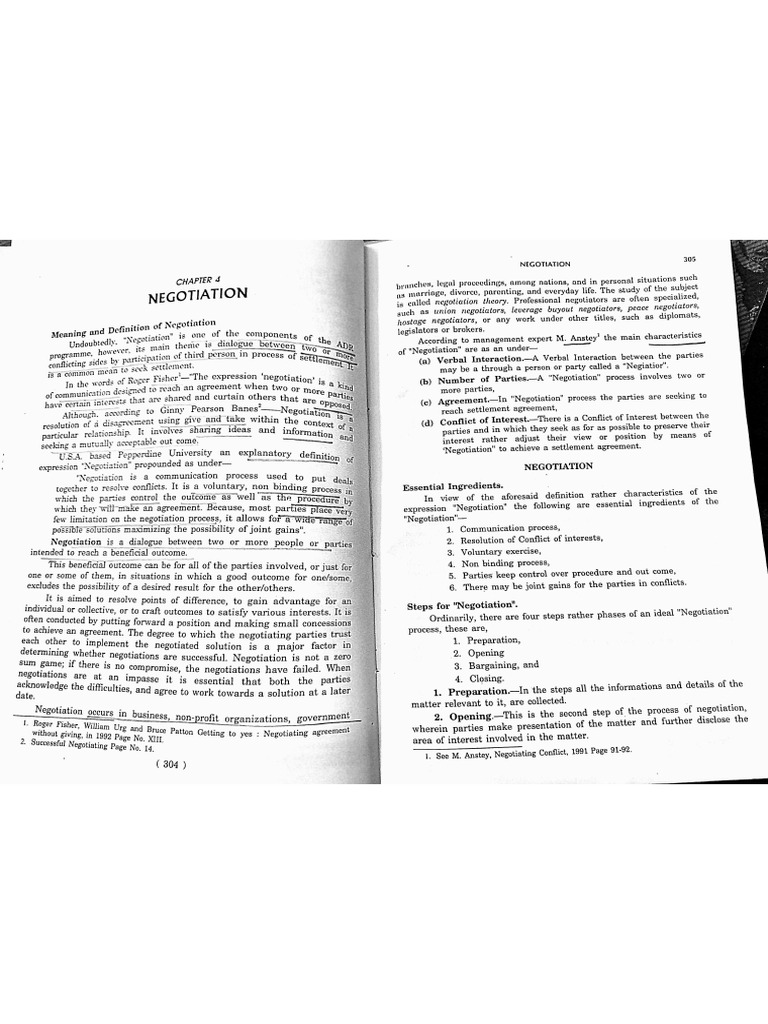 Unit 4 - Negotiation Meaning, Definition, Phases-Steps | PDF
