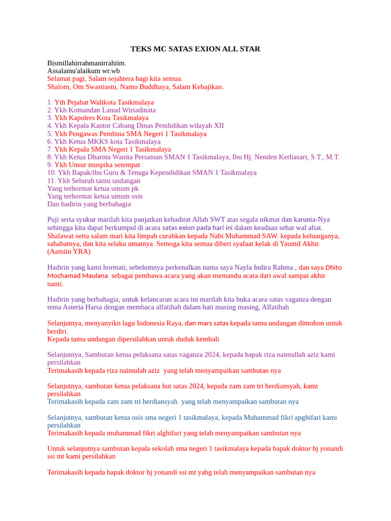 TEKS MC Hut Satas | PDF | Perjalanan