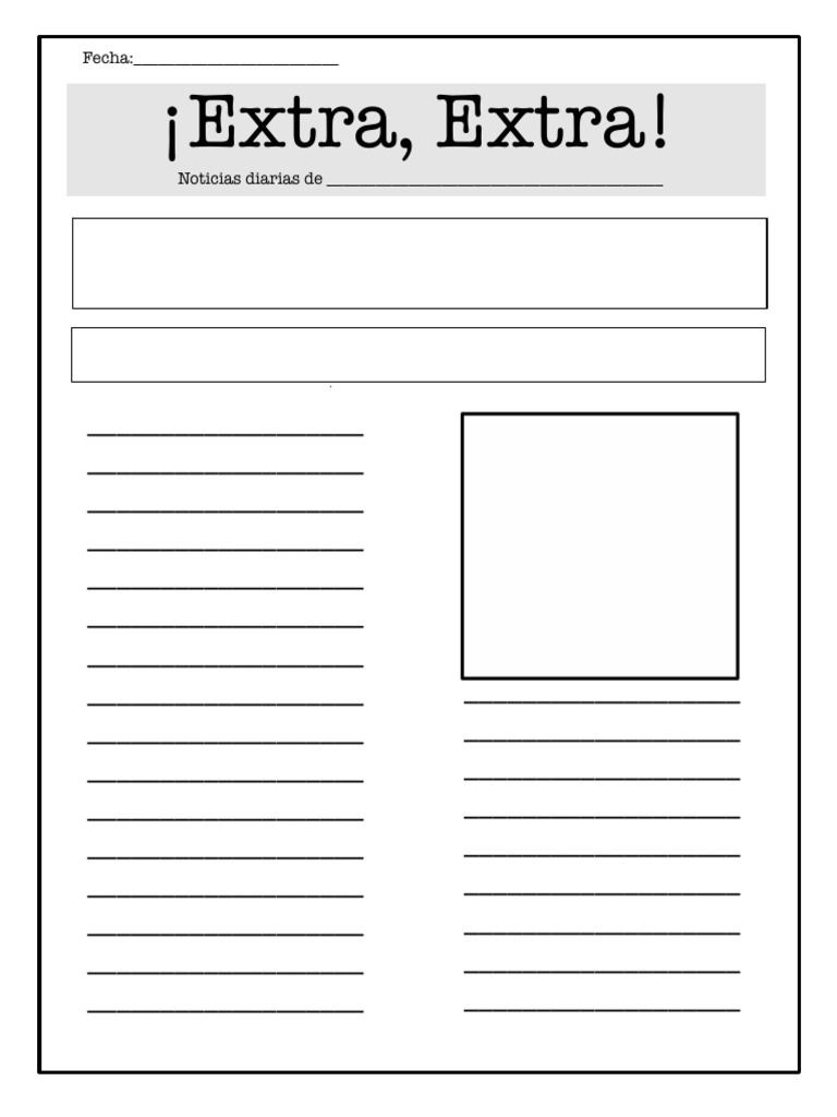 Plantilla de Noticia para Niños | PDF