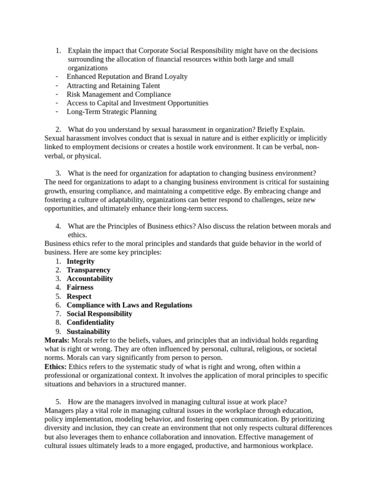 Self Study 2 | PDF | Morality | Business Ethics