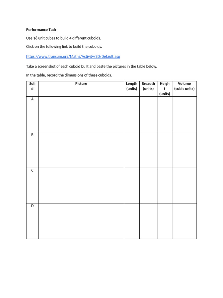 Tian Yizong Ricky (Meetohsch) - U5 Volume Performance Task | PDF ...