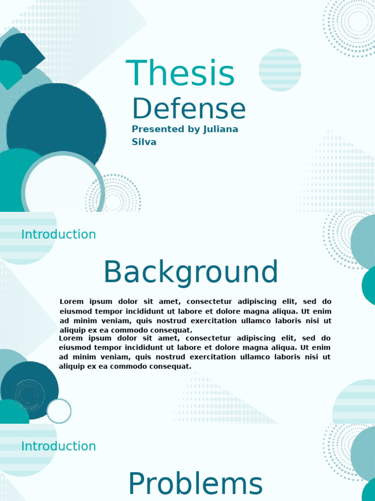 Green Blue Geometric Thesis Defense Presentation | PDF