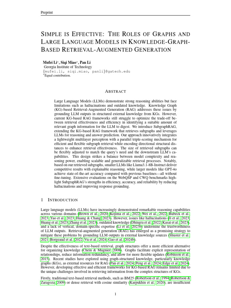 Simple Is Effective The Roles of Graphs and Large Language Models in Knowledge-Graph-Based ...