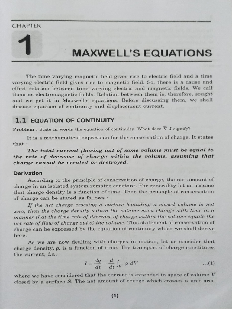 1 Maxwell's Equations | PDF