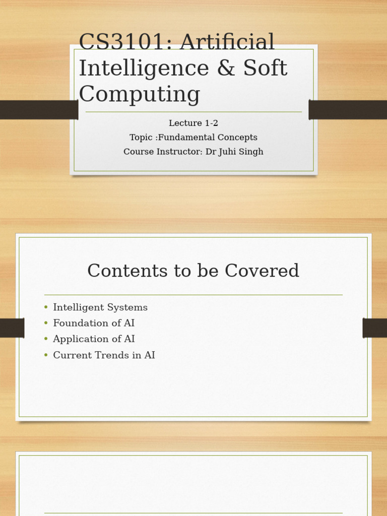 CS3101 Topic 1 | PDF | Intelligence (AI) & Semantics | Artificial ...