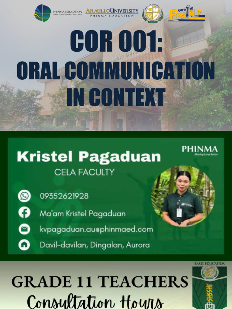 Cor 001 Module 1 Pdf Communication Vocabulary