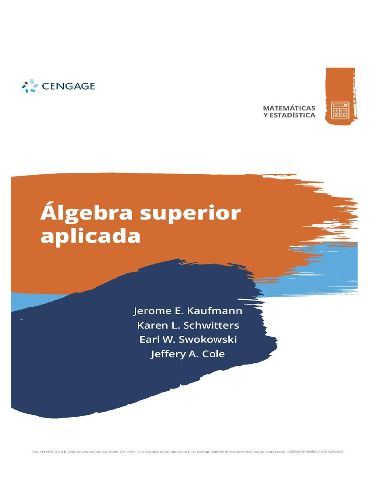 Álgebra Superior Aplicada | PDF
