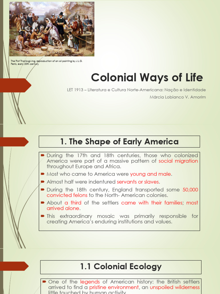 Colonial Ways of Life - Course Intro1 | PDF | Puritans | Trade