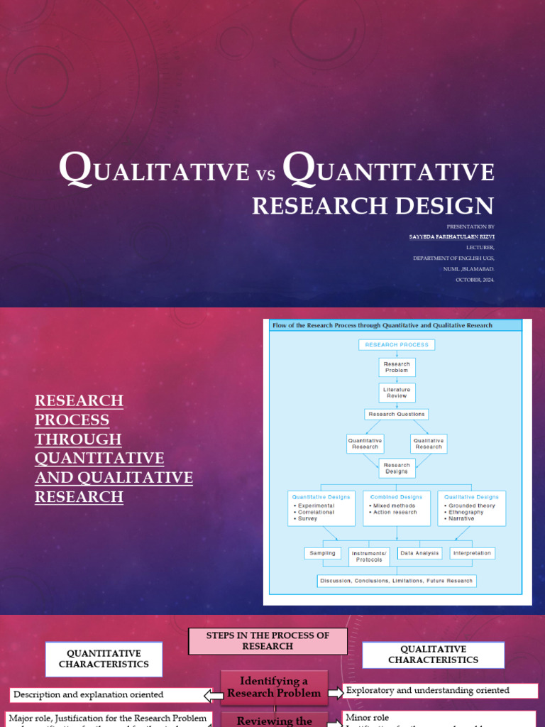 Qualitative Vs Quantitative Research Design - 21st October 2024 | PDF ...