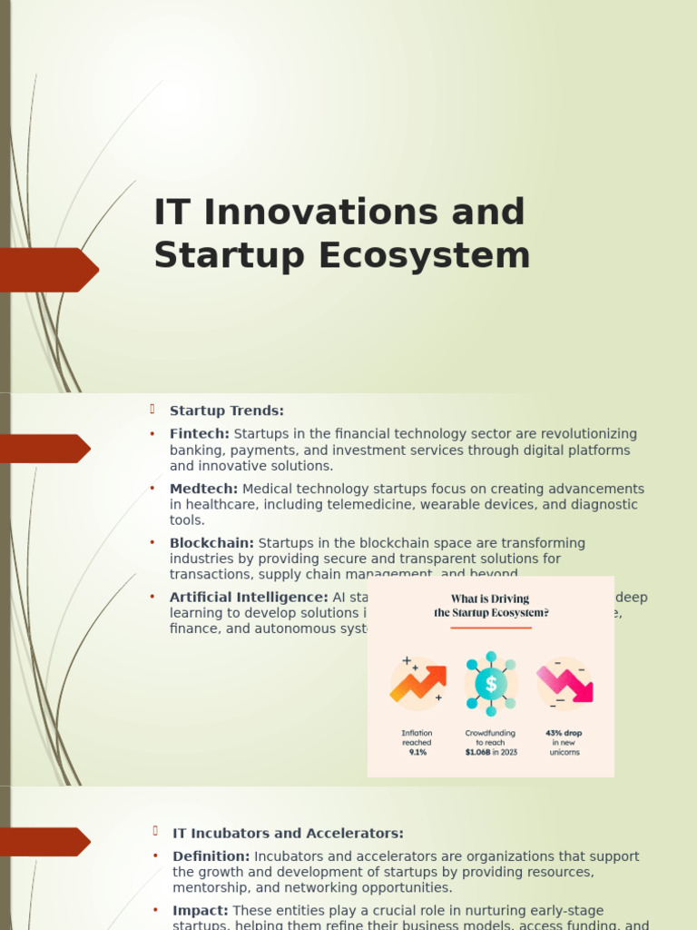 IT Innovations and Startup Ecosystem | PDF | Startup Company | Small Business & Entrepreneurs