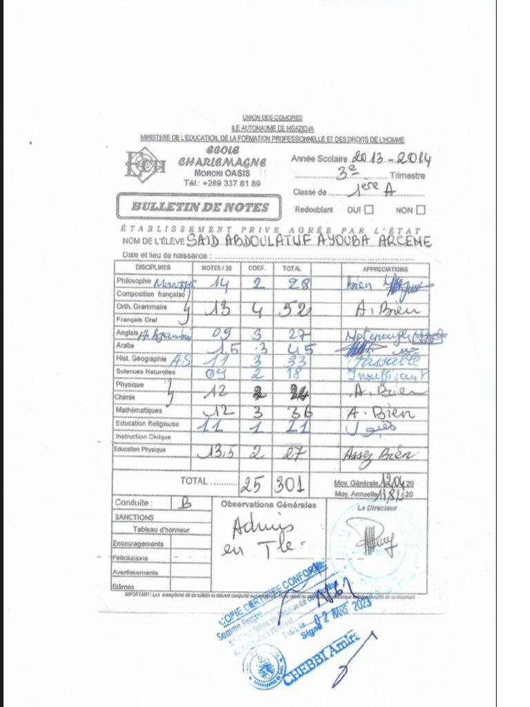 Relève de note 3 | PDF