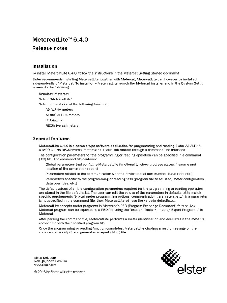 MetercatLite 6.4.0 Installation Guide | PDF | Command Line Interface ...