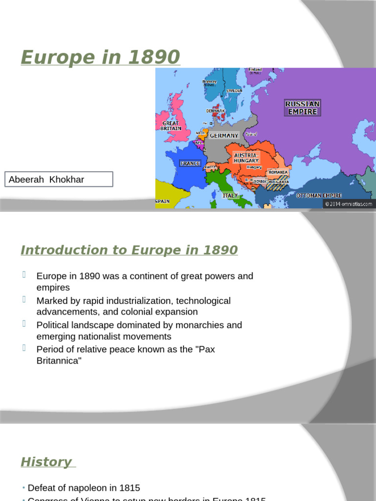 Europe in 1890: Abeerah Khokhar | PDF | Austria Hungary | German Empire