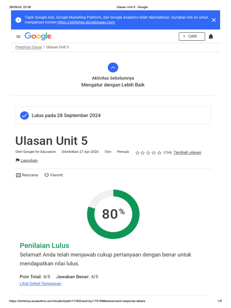 Ulasan Unit 5 - Google | PDF | Bisnis