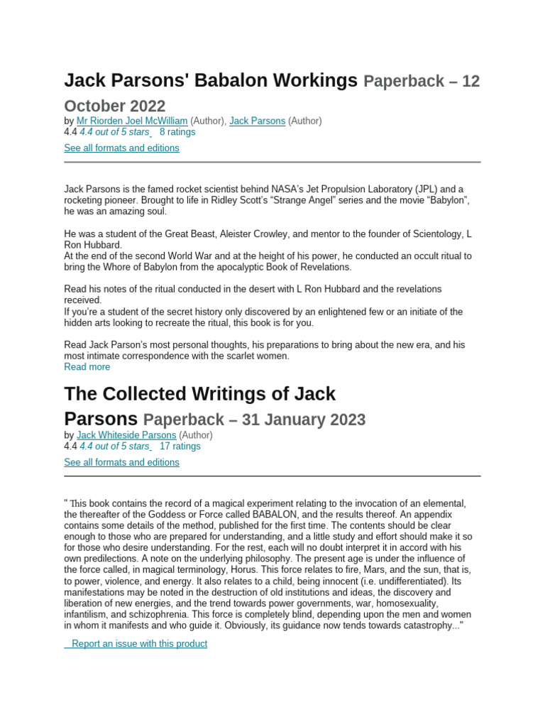 Jack Parsons | PDF