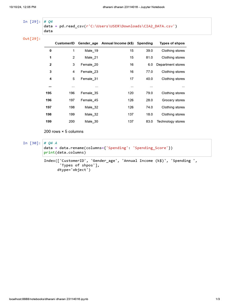 Dharani Dharan 23114016 - Jupyter Notebook | PDF | Finance & Money ...