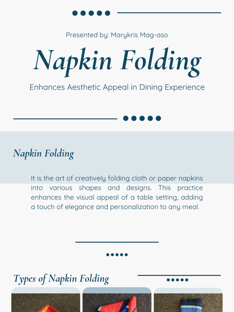 Mag As0 Marykris Napkin Folding | PDF