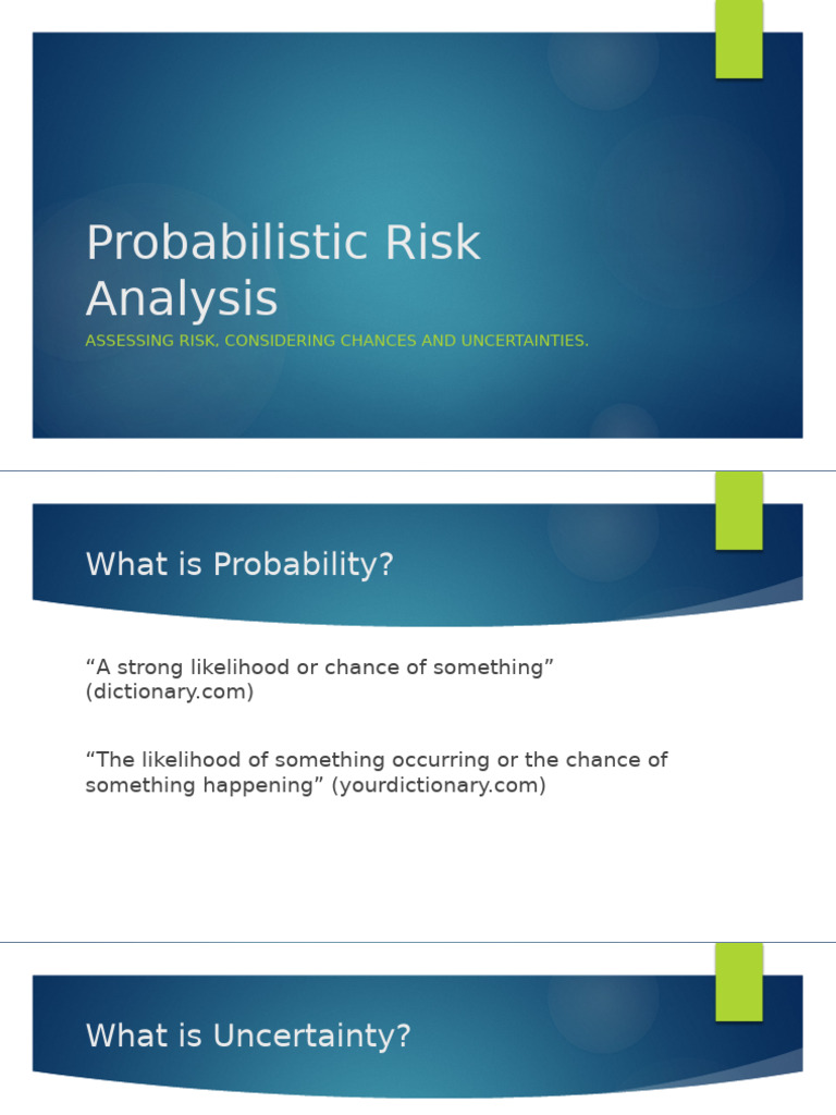 Probabilistic Risk Analysis | PDF | Risk | Flood