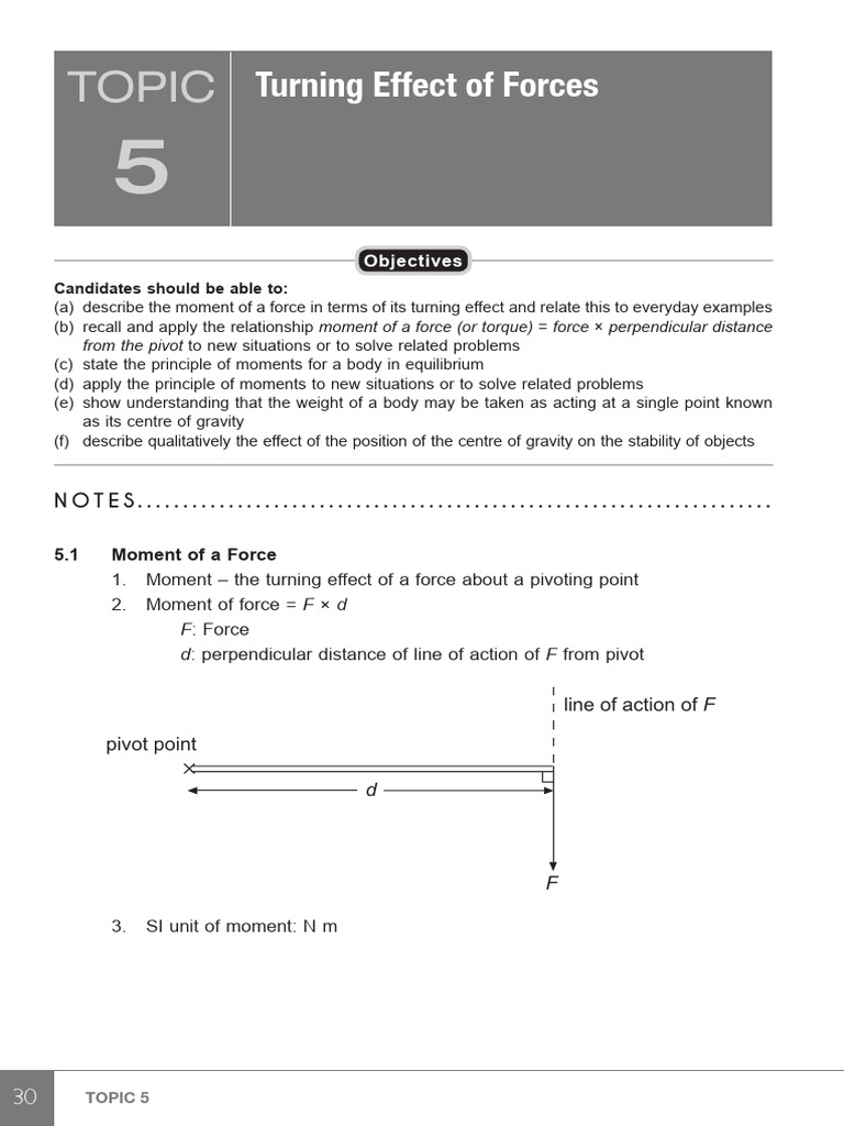 Turning Effects of Forces Explained | PDF | Torque | Force