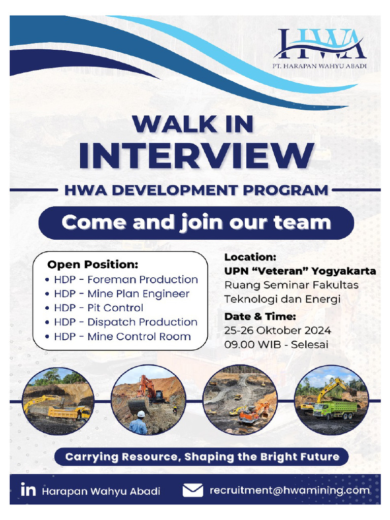 Walk-In Interview PT Harapann Wahyu Abadi (UPN Veteran Yogyakarta) | PDF
