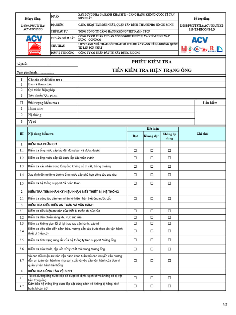 4.pre-Checking Checklist (PCC) | PDF