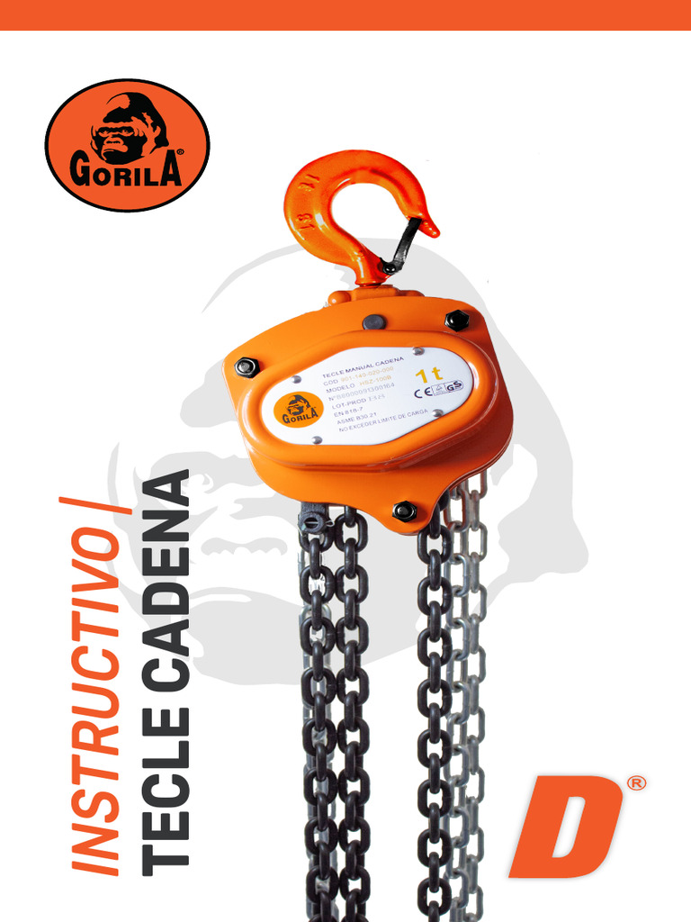 Instructivo de Tecle Cadena GORILAⓇ | PDF | Bienes manufacturados ...