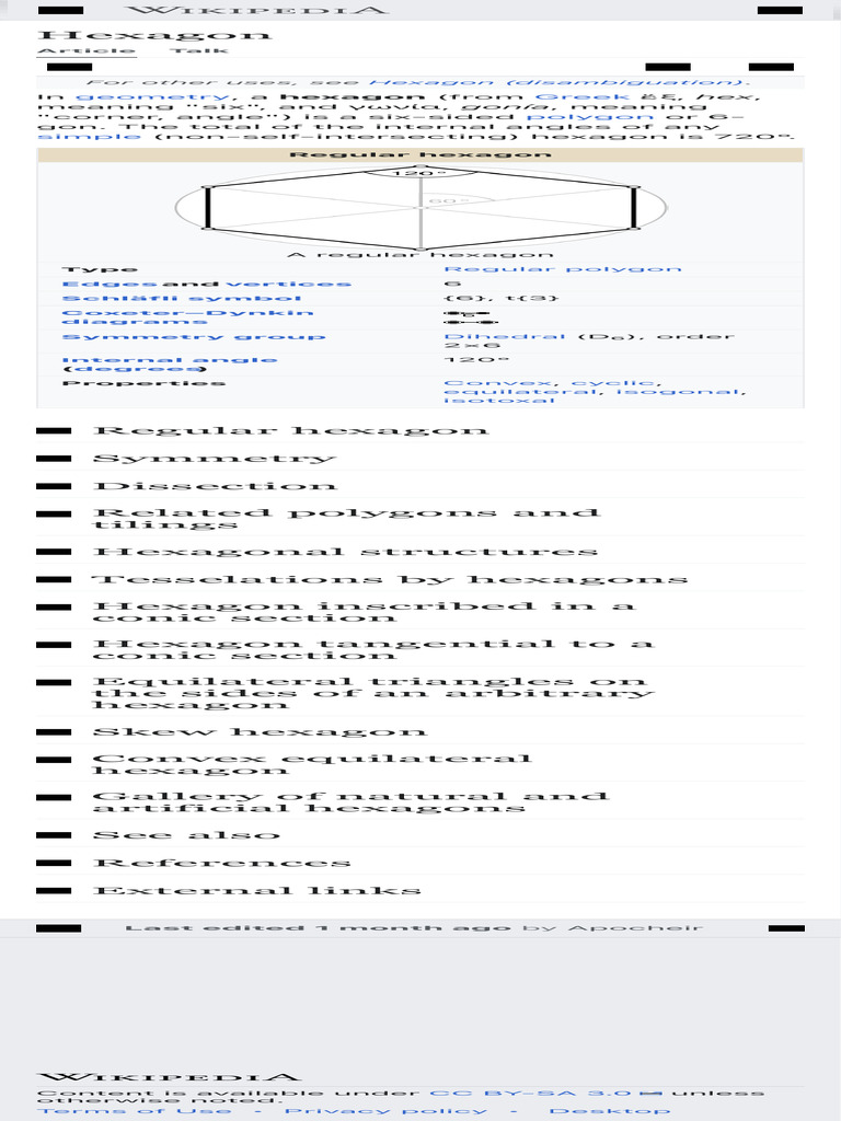 Hexagon - Wikipedia | PDF