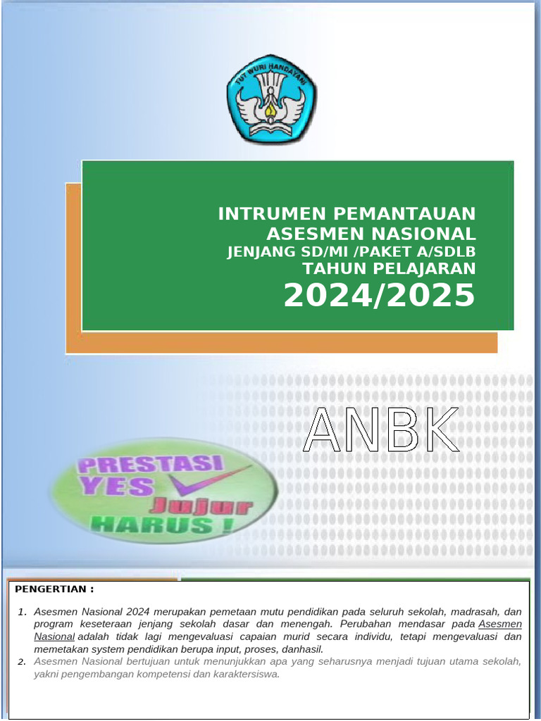 Instrumen Pemantauan Anbk Sdmi | PDF | Game & Aktivitas | Teknologi ...