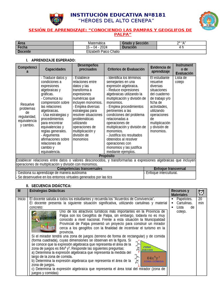 SESION Mul Div Mono | PDF | Multiplicación | Aprendizaje
