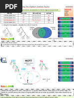 HCF and LCM Worksheet - Class | PDF