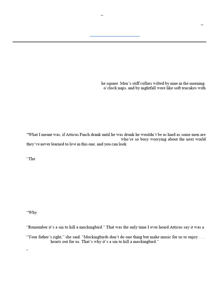 To Kill A Mockingbird - Quotations | PDF | To Kill A Mockingbird