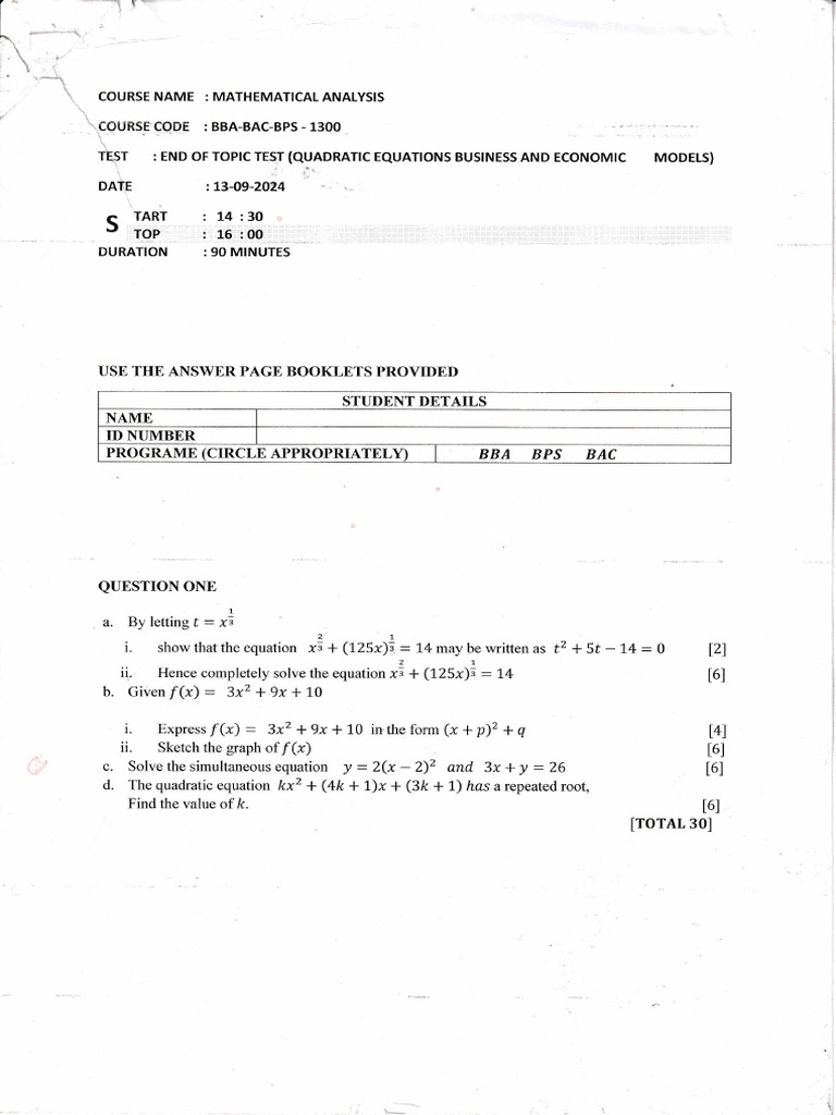 Mathematical Analysis - 20240926 - 0001 | PDF | Mathematical Concepts | Algebra