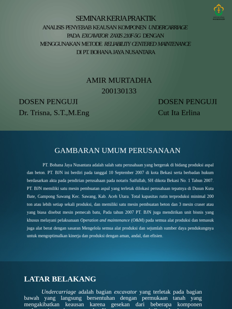Analisis Keausan Undercarriage Excavator | PDF | Teknologi & Rekayasa