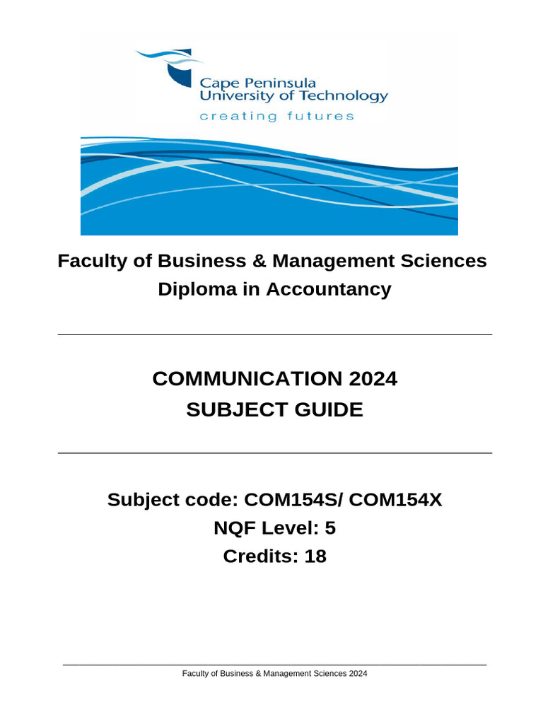 COMMUNICATION SUBJECT GUIDE 2024 -1 | PDF | Plagiarism | Information ...